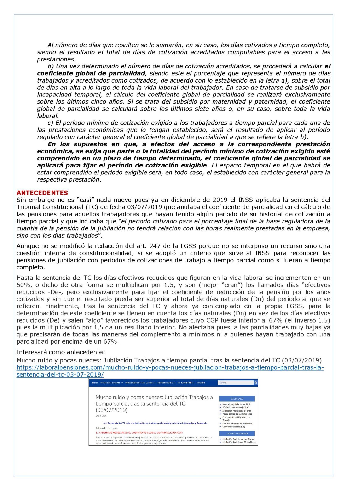 EL FIN DEL COEFICIENTE DE PARCIALIDAD (CP) Y DEL COEFICIENTE GLOBAL DE ...
